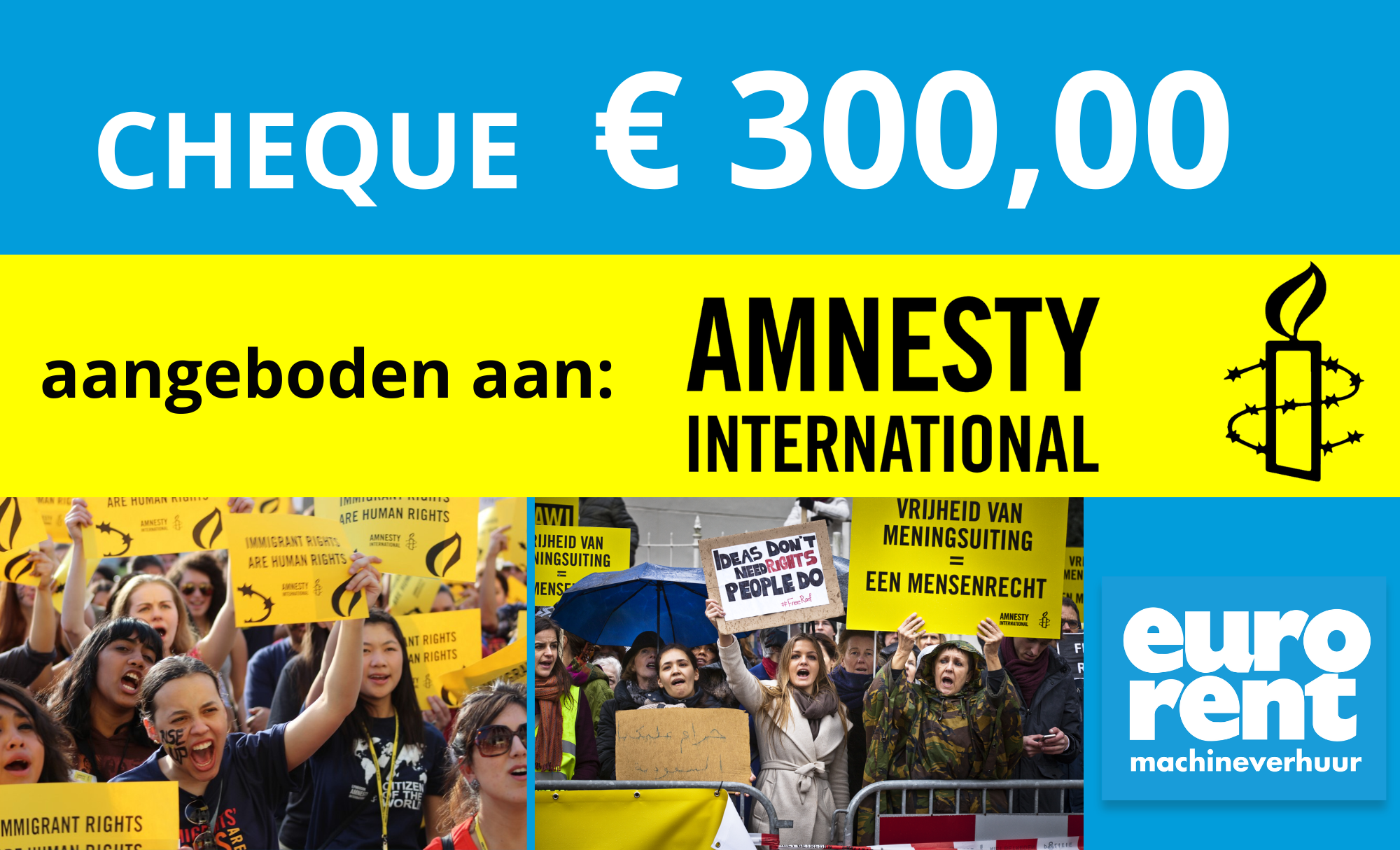 Donatie voor Amnesty International - Euro Rent